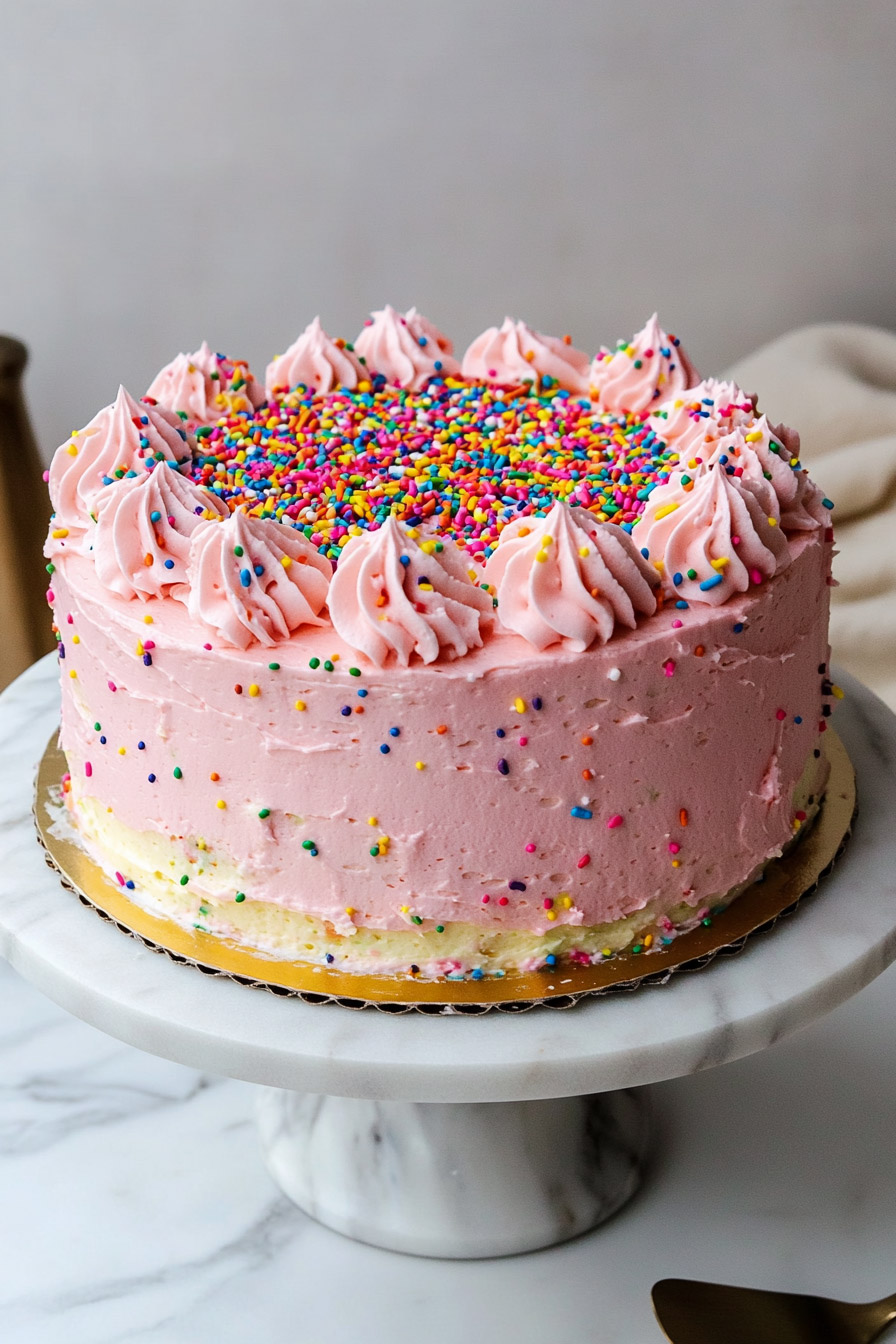 Vegan Funfetti Cake | Moist & Festive Eggless Recipe